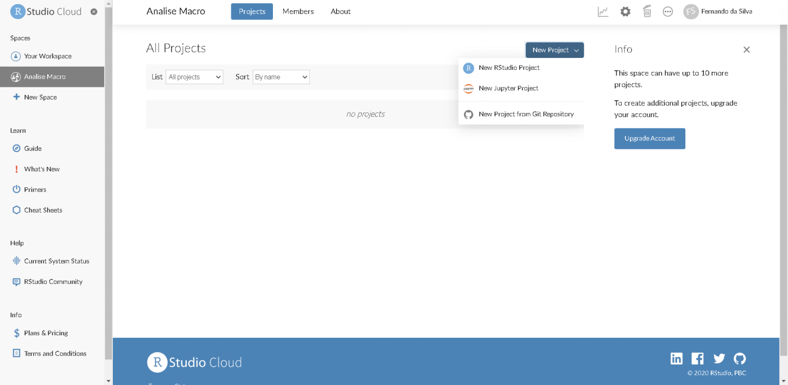 Como rodar o R na nuvem: Google Colab e RStudio Cloud - Análise Macro