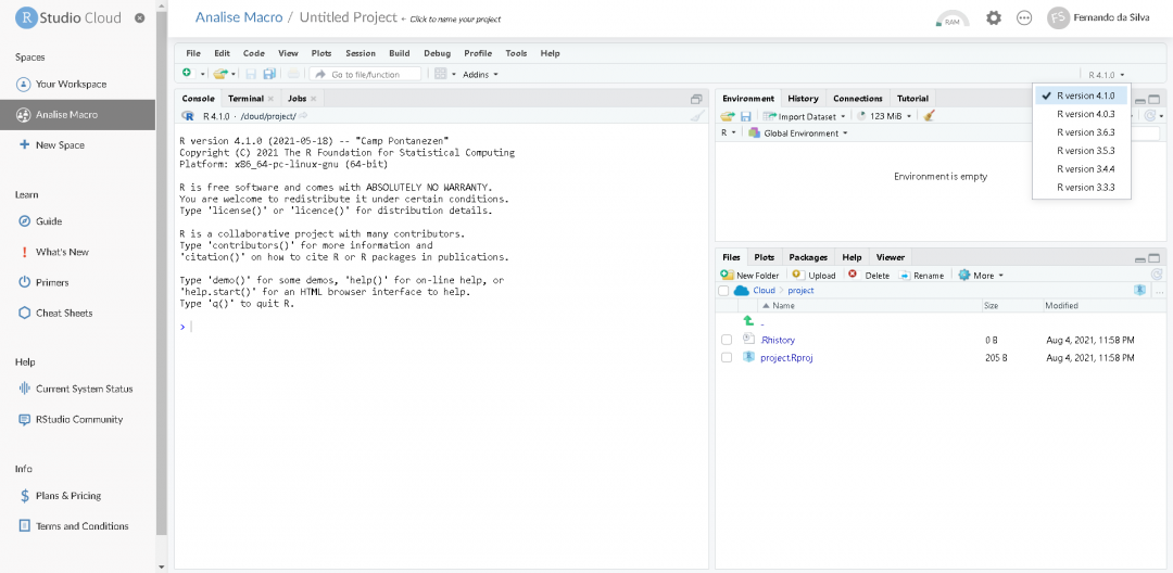 Como rodar o R na nuvem: Google Colab e RStudio Cloud - Análise Macro
