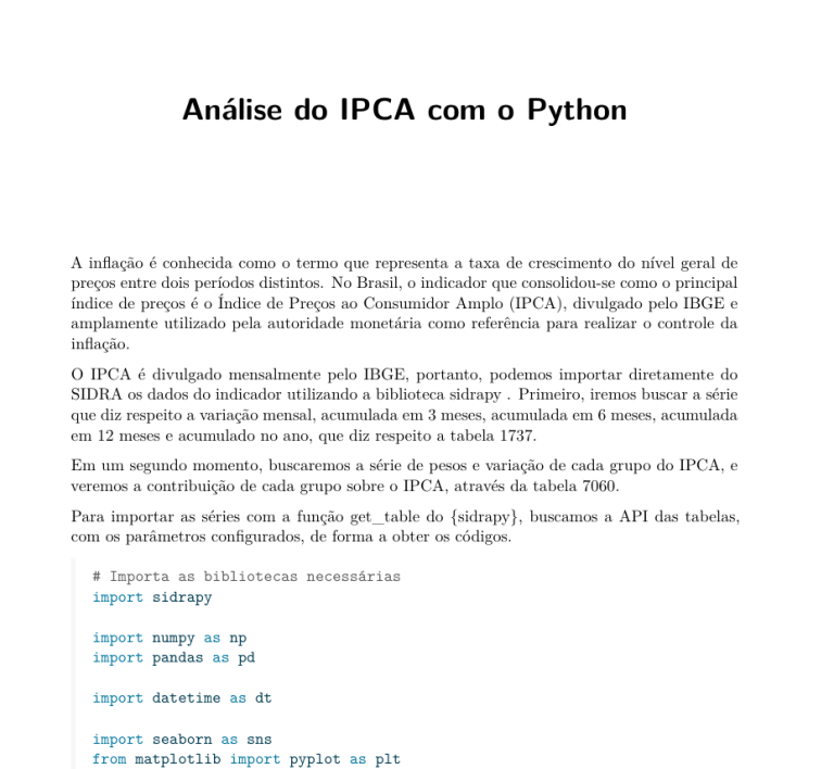 Construindo relatórios econômicos com o Python - Análise Macro